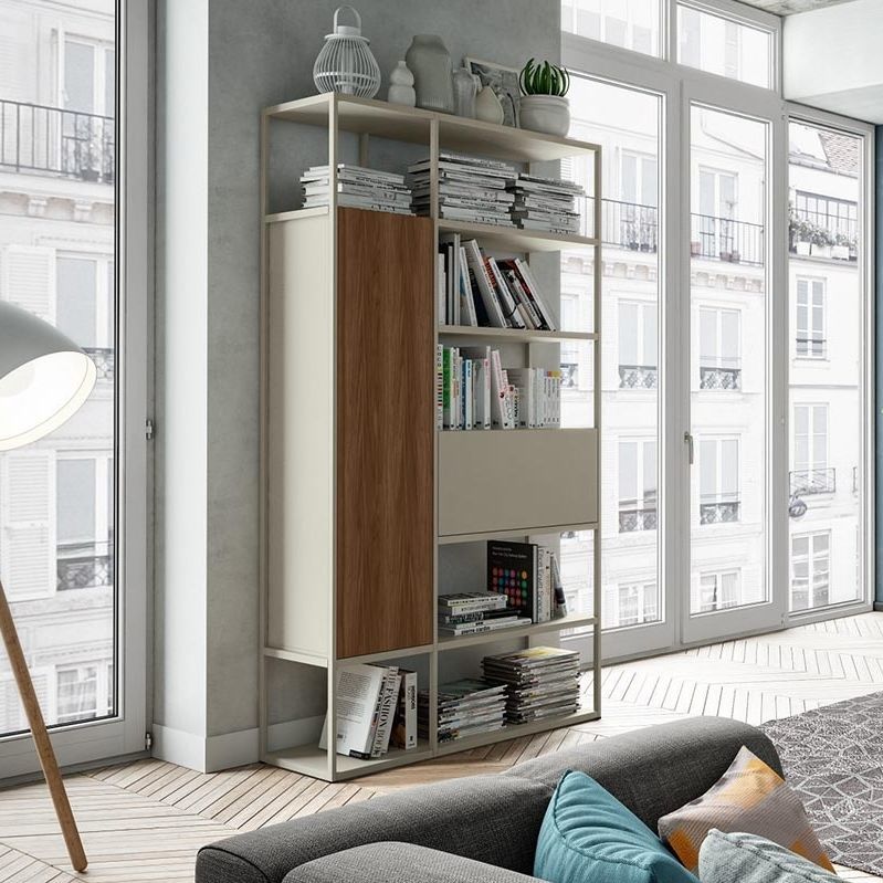 Contemporary shelf - VISION - NOW! By Hülsta - wooden / lacquered metal ...