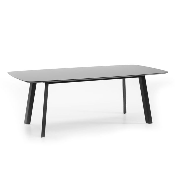 Contemporary table - RHOMB - prostoria - wooden / Fenix NTM® / wooden base