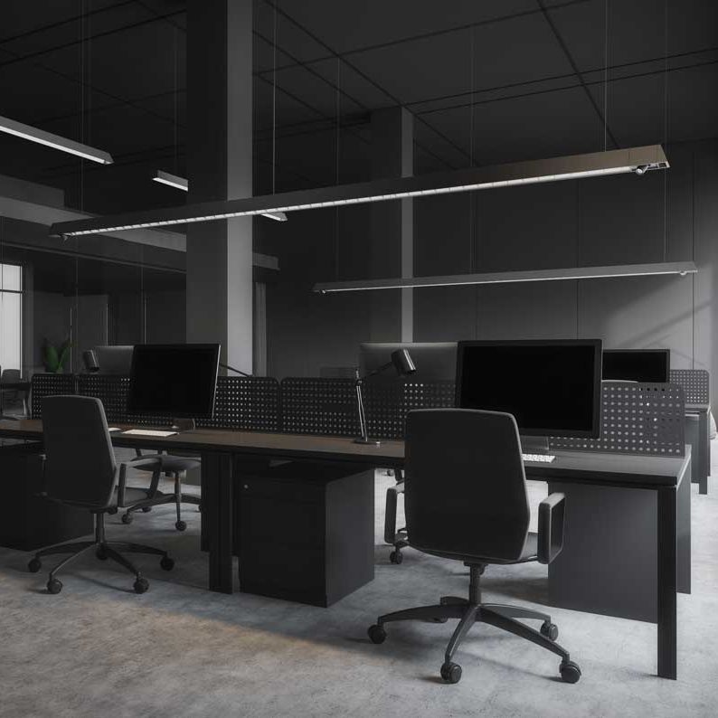 Hanging light fixture - ALPHA - Esse-ci - LED / vertical / trapezoidal