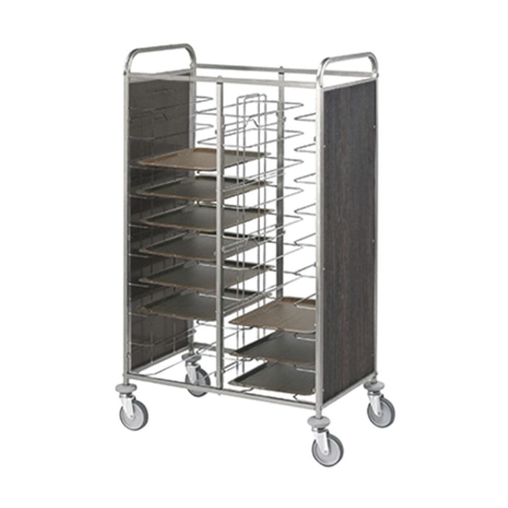 Food tray trolley - VERSO 24P - CADDIE HOTEL - for hotel / stainless ...
