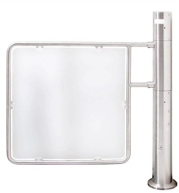 Half-height turnstile - ALPHAGATE MKII - ITAB Shop Concept AB - stainless steel / for public ...