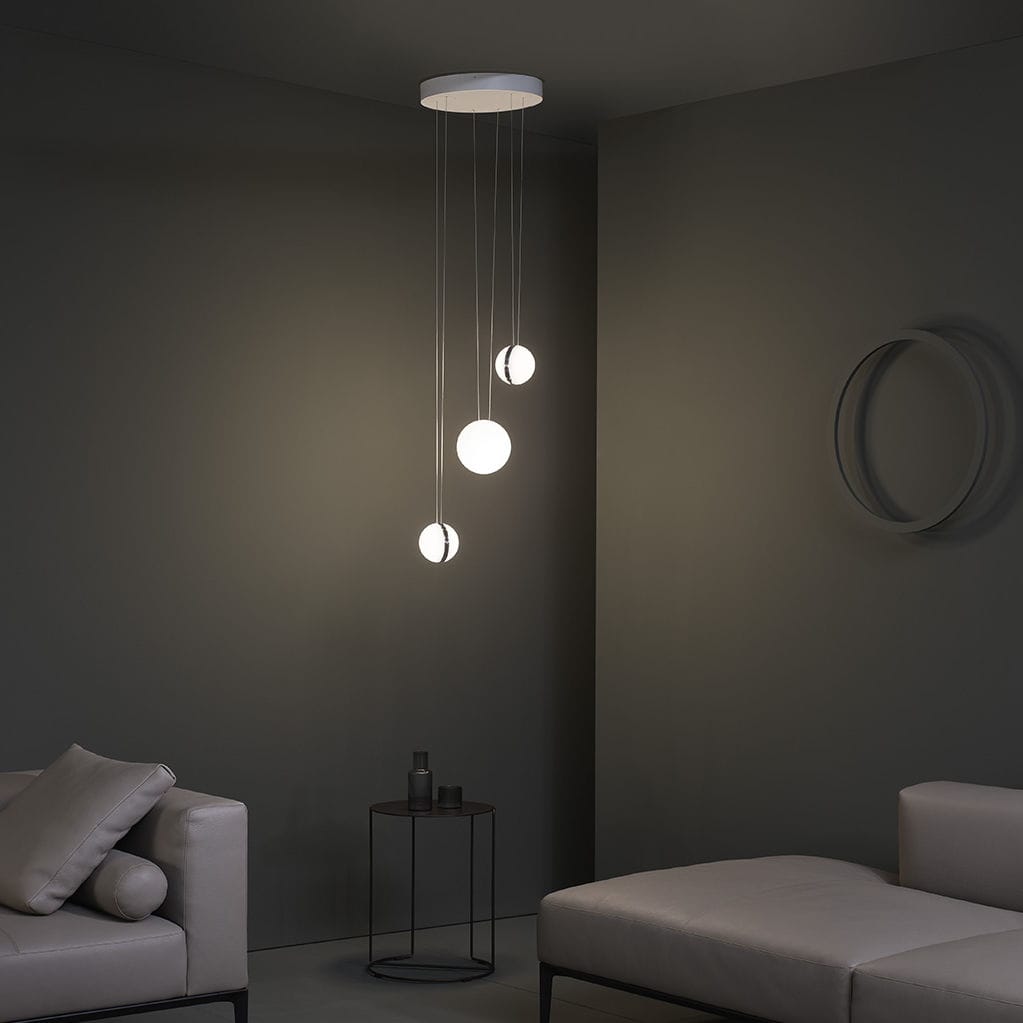 Hanging light fixture - NOVA S - OLIGO - LED / round / commercial