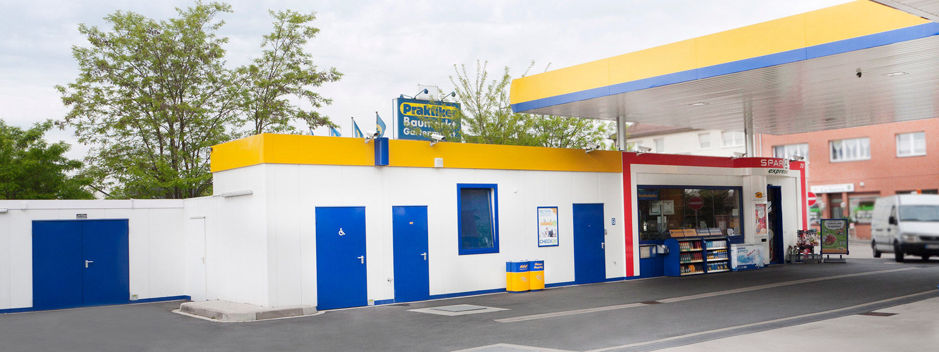 Prefab building - FUEL STATION JET - SÄBU - modular / individual / concrete