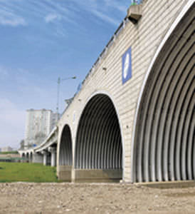 Corrugated sheet metal / steel / for bridge construction - ULTRA•COR ...