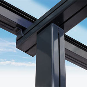 Patio canopy - TD 1 - Schenker Stores - glass / aluminum