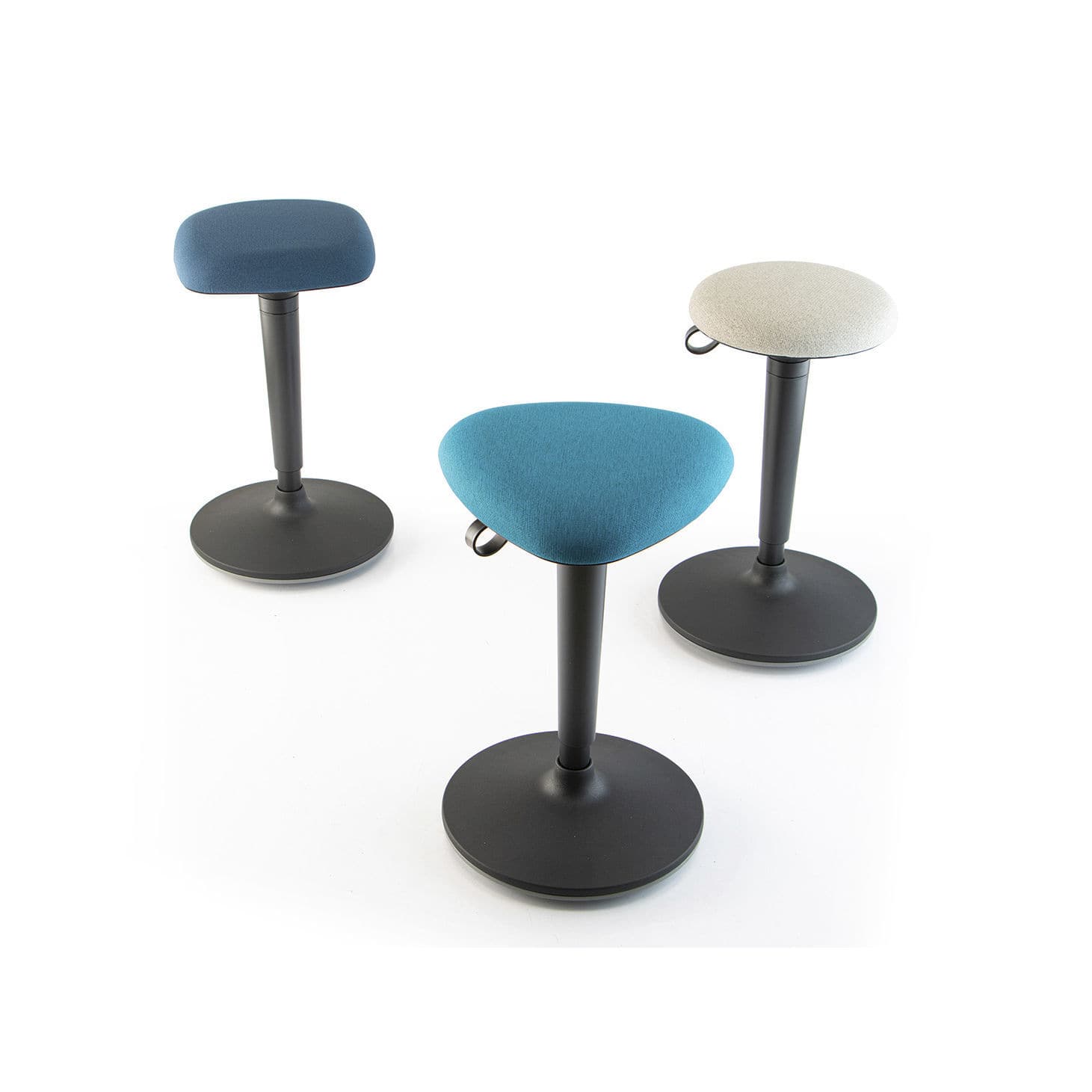 Contemporary office stool - ALTUA - SOKOA - fabric / on casters ...
