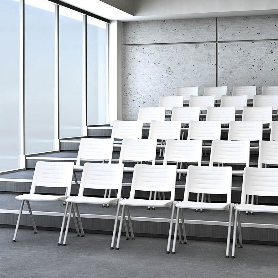 Contemporary visitor chair - SMASH - SOKOA - indoor / polypropylene ...