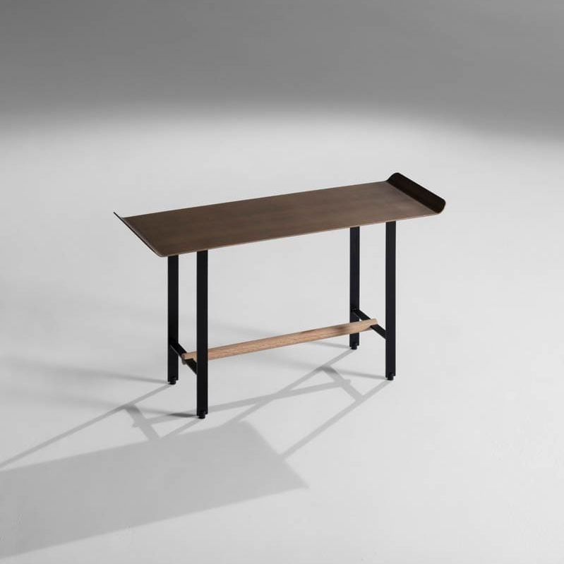 Contemporary side table - SISTER - Coedition - bronze / patinated metal ...