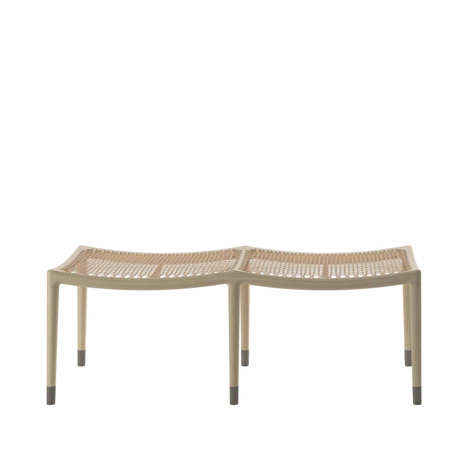 Contemporary bench - SIGA - DIMENSIONE CHI WING LO - leather / rope ...