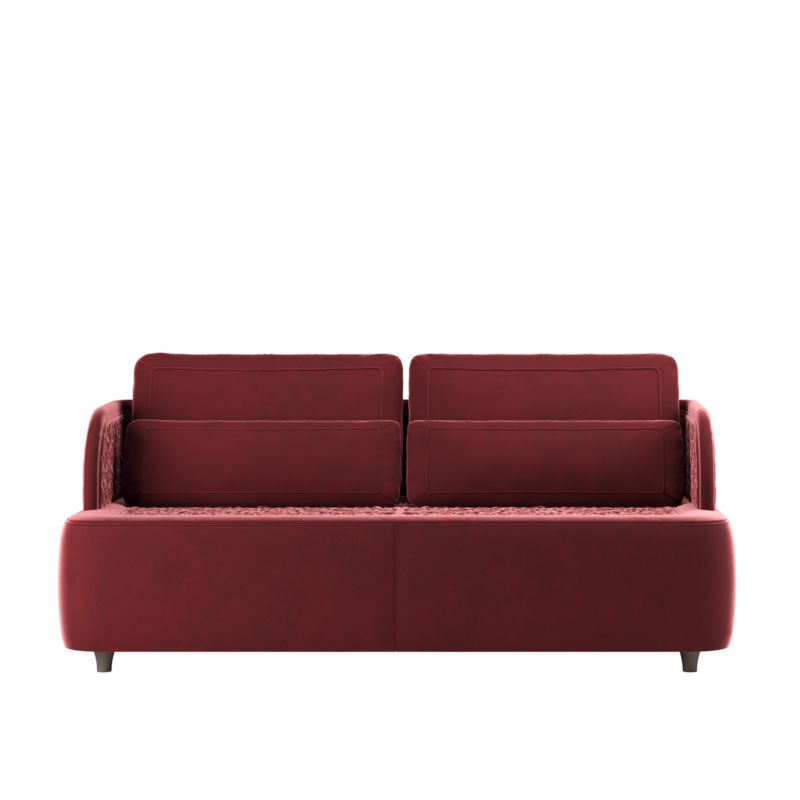 Contemporary sofa - XARI - DIMENSIONE CHI WING LO - fabric / leather ...