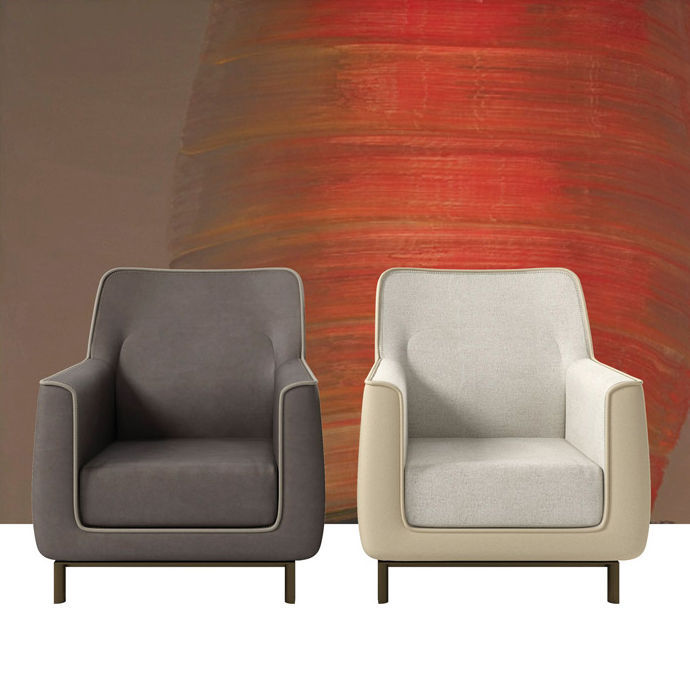 Contemporary armchair - DEMA - DIMENSIONE CHI WING LO - fabric ...