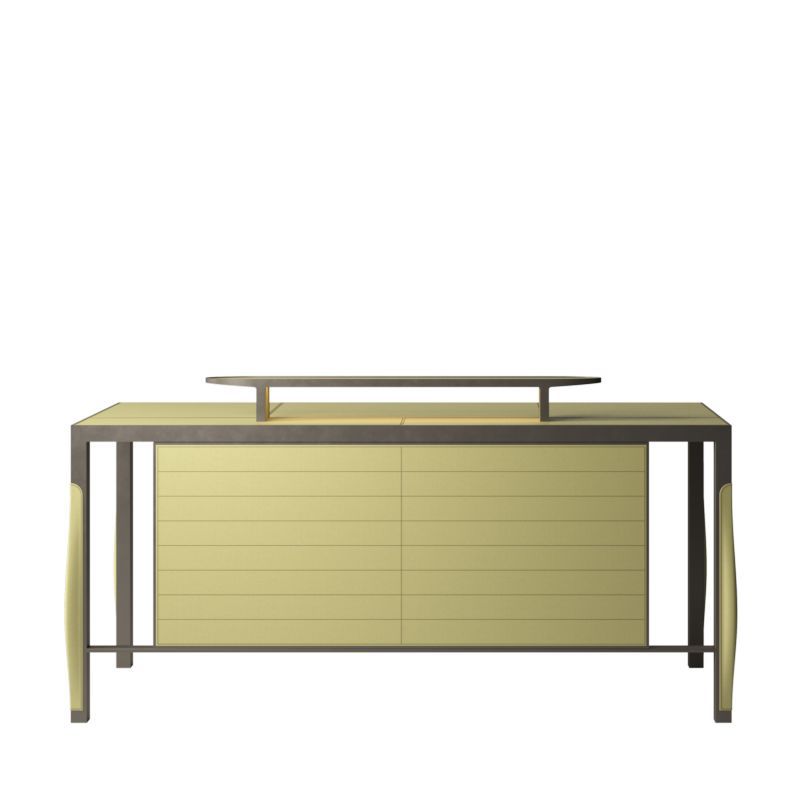 Free-standing desk - FAYI - DIMENSIONE CHI WING LO - contemporary / metal / leather