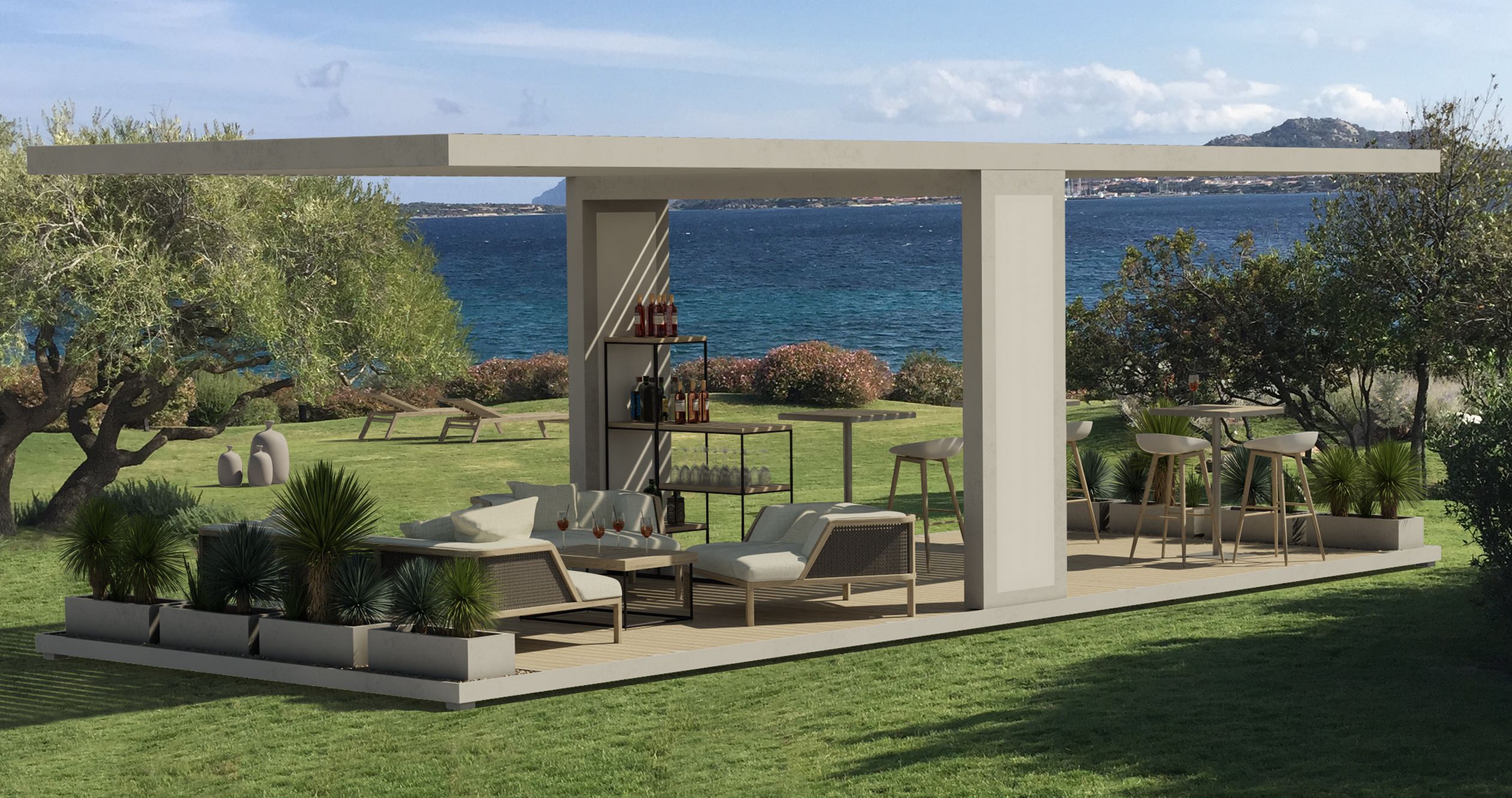 Self-supporting pergola - SLIGHT - STUDIO 66 - Outdoor Creations ...