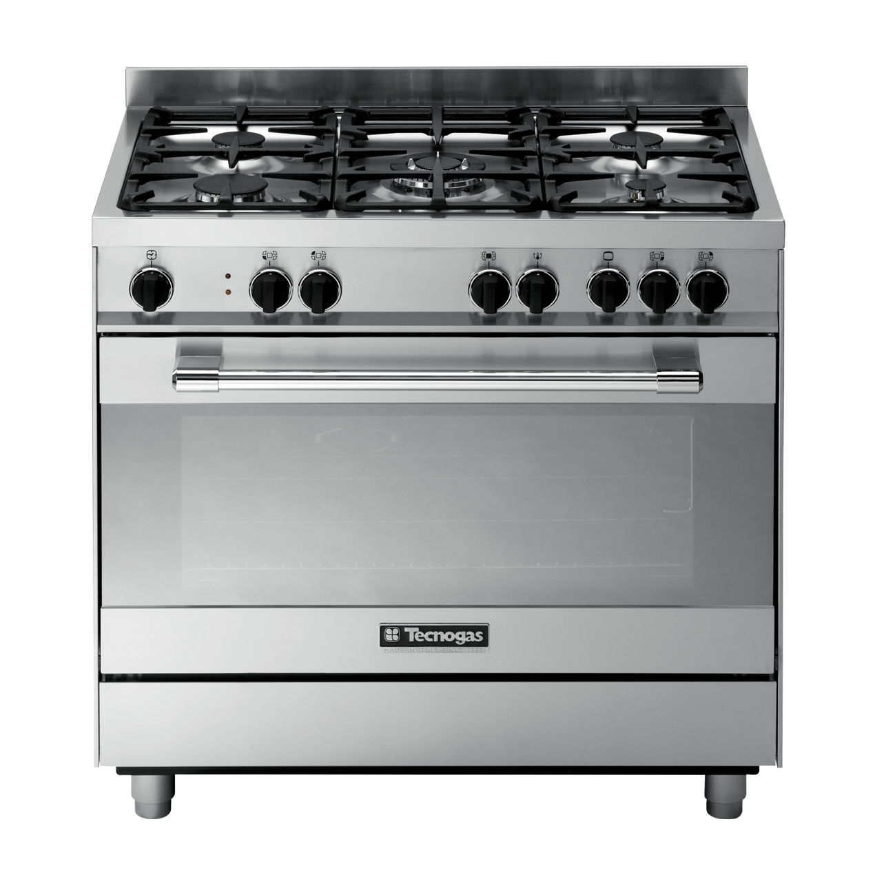 Gas range cooker - PTV998XS - Tecno SpA - 5 burner / 1 oven / silver ...