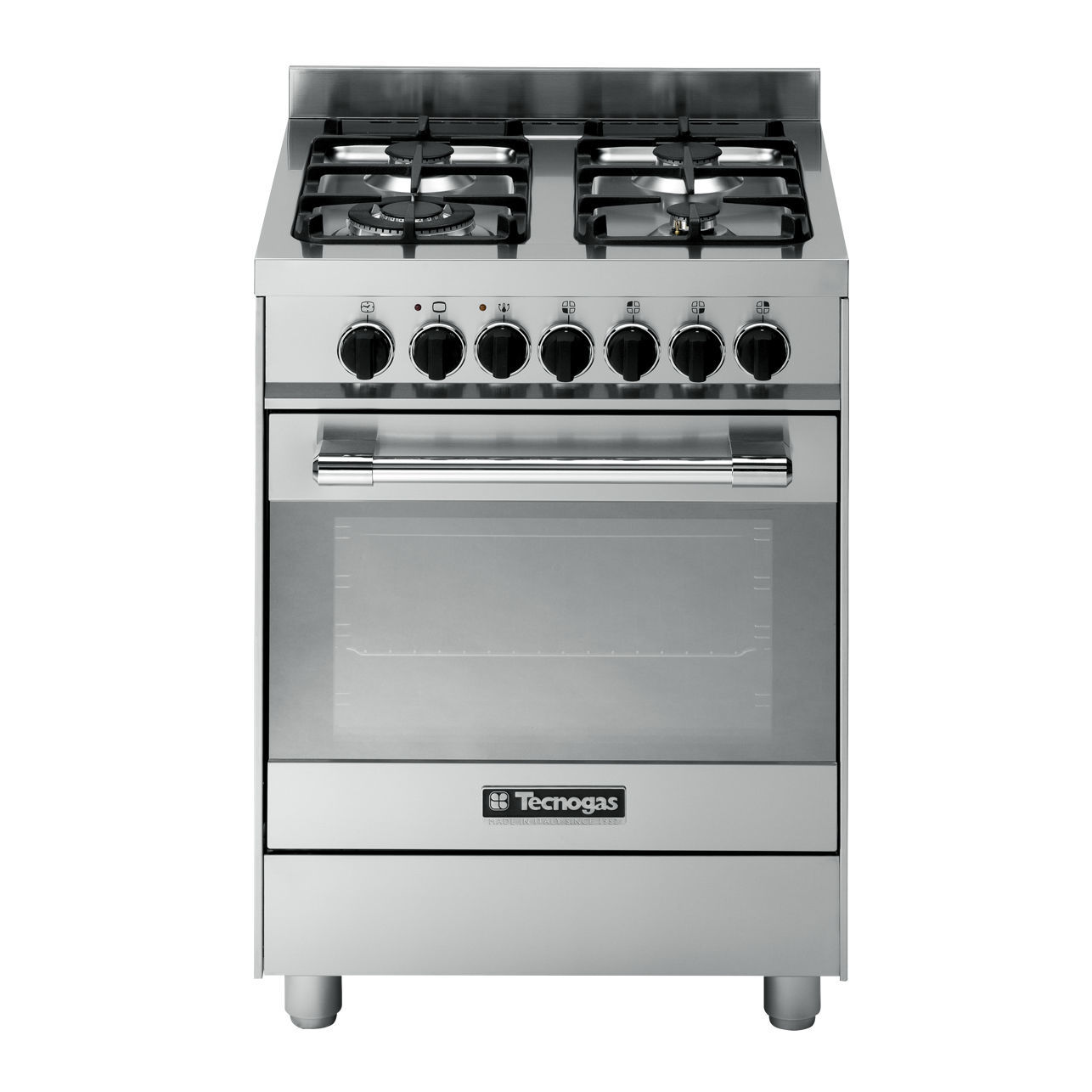 Gas range cooker - PTV662XS - Tecno SpA - 4 burner / 1 oven / class A