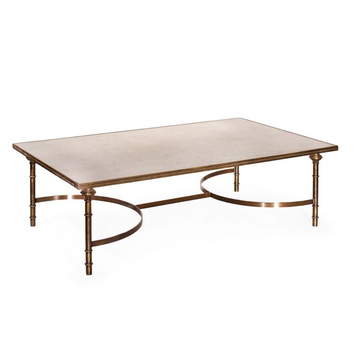 Traditional coffee table - METROPOL - Oficina Inglesa - glass / oak ...