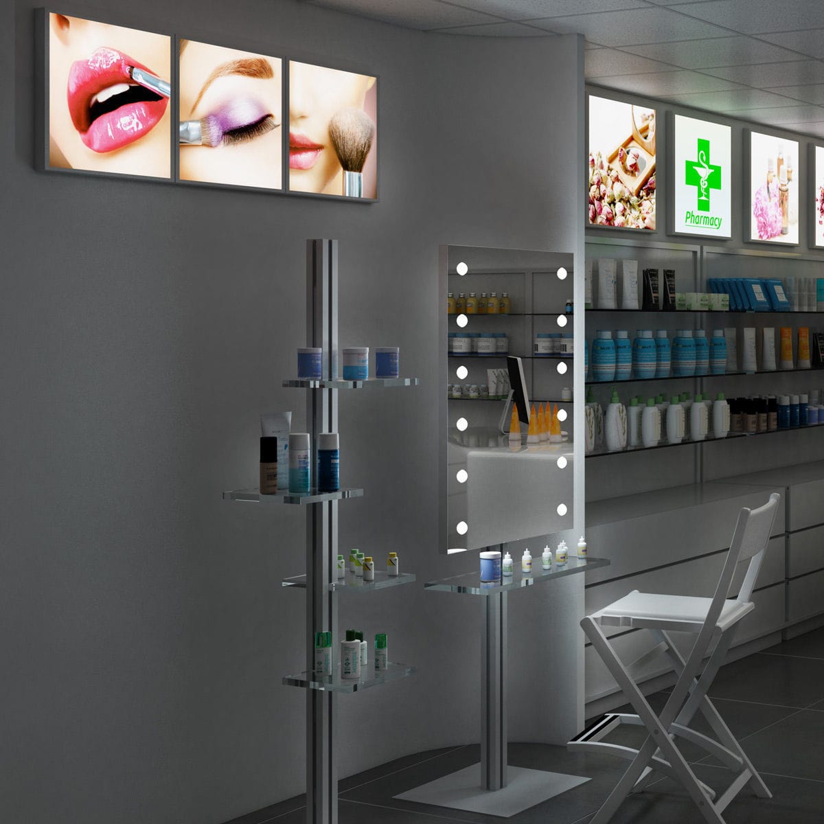 Wall-mounted display panel - PH.REED - CANTONI - indoor / luminous / LED