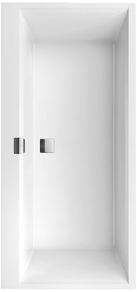 Acrylic resin bathtub - SQUARO EDGE 12: UBQ160SQE2DV - Villeroy & Boch ...