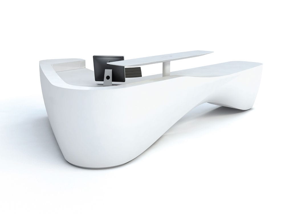 Solid Surface reception desk - KIN III - ISOMI