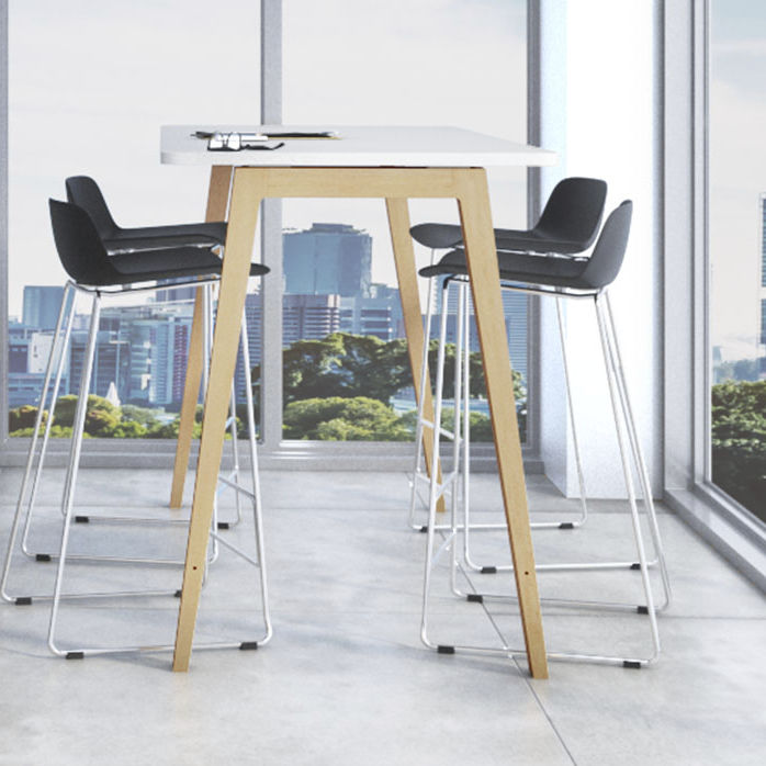 Contemporary high bar table - BORN - Mobel Línea - melamine / wooden ...