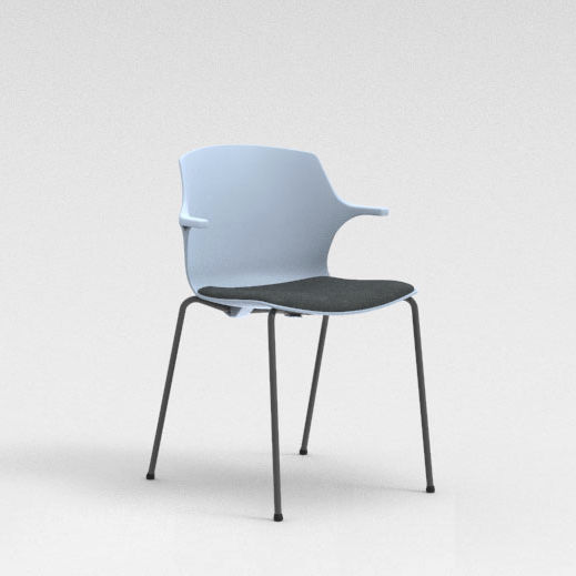 Contemporary visitor chair - FRILL - Mobel Línea - indoor / plastic ...