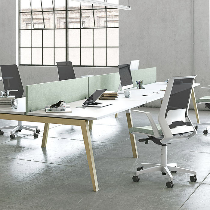 Workstation desk - BORN - Mobel Línea - free-standing / 6 person ...
