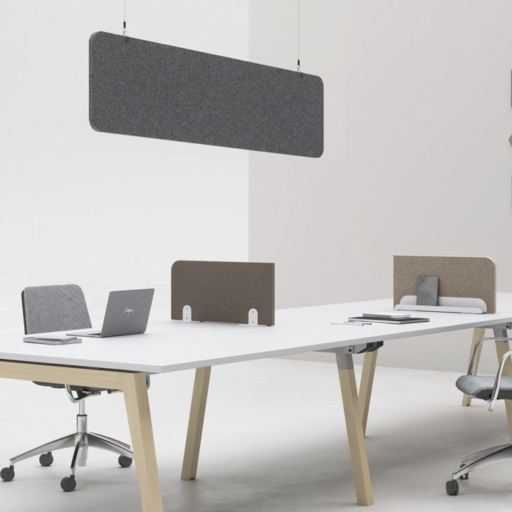 Desk mounted office divider - MUT - Mobel Línea - floor-mounted / free ...