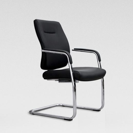 Contemporary visitor chair - CRETA - Mobel Línea - indoor / leather ...