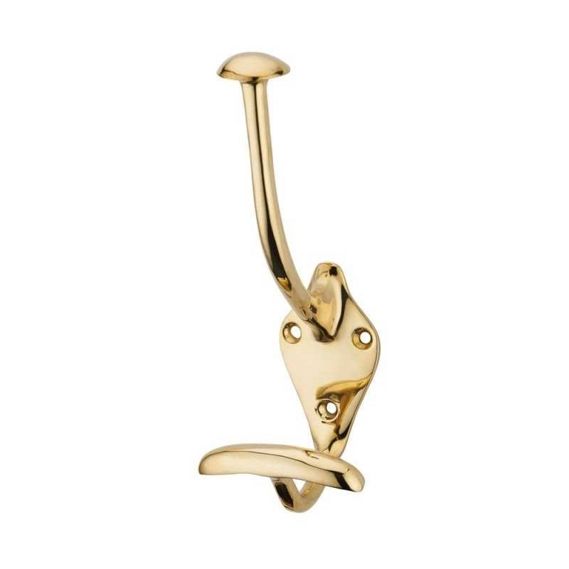 Traditional coat hook - 1/2 boule - DCG PICARDIE - brass / chrome ...
