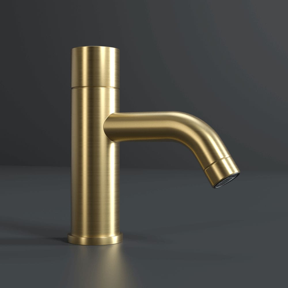 Infrared mixer tap - R310-L - Duten - handbasin / countertop / brass