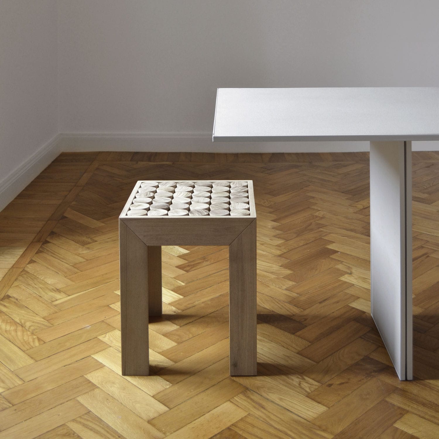 Contemporary stool - Sofia - mg12 - wooden / 100% recyclable