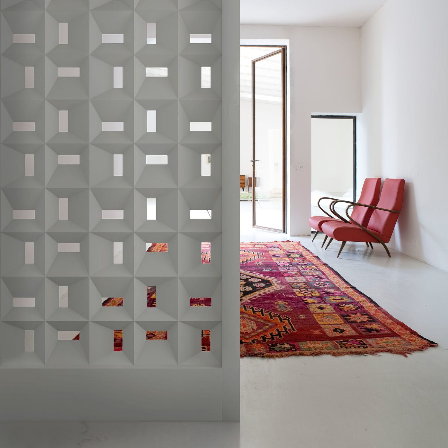 Plaster room divider - Ronchamp - mg12 - indoor / free-standing / modular