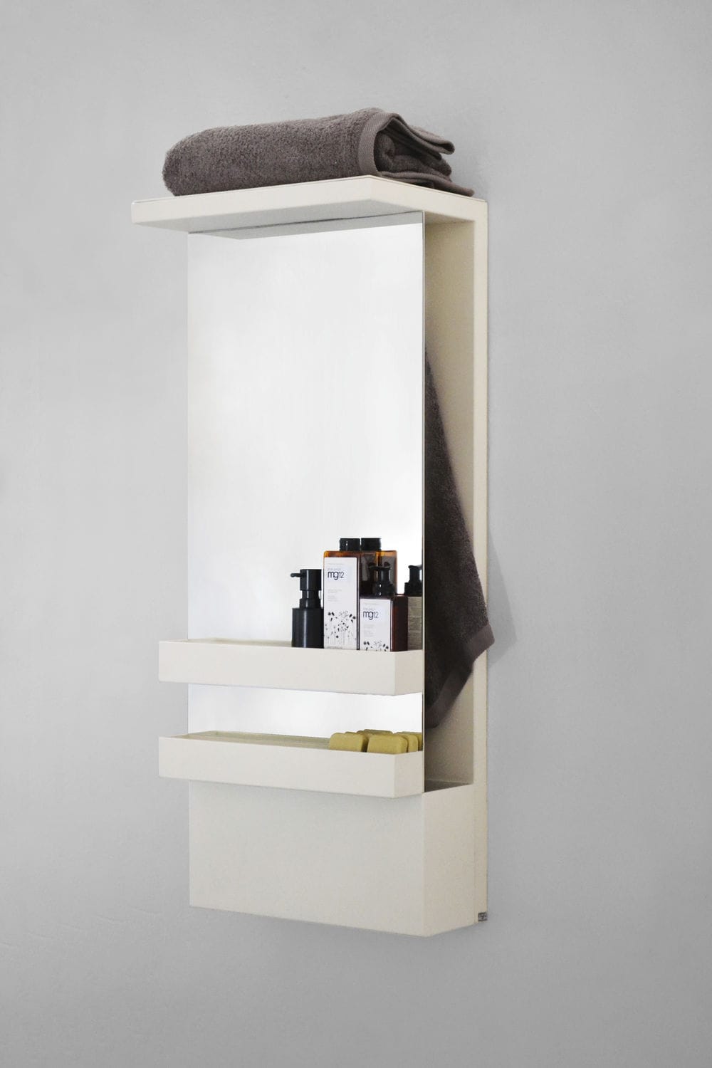 Electric towel radiator - SHELF - mg12 - contemporary / aluminum / mirror