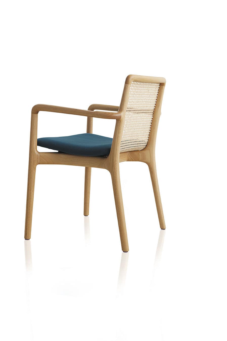 Contemporary chair - MILLA - SOLLOS - wooden / upholstered / home