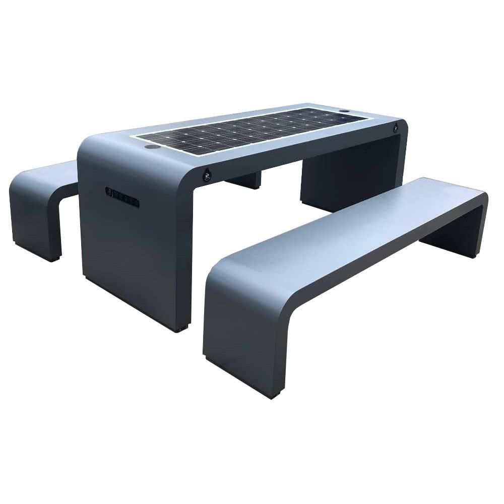 Contemporary picnic table - municipal - The solar range - stainless ...