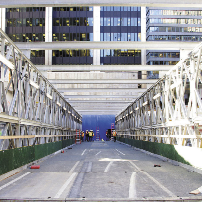 Galvanised steel bridge - ADELAIDE STREET - Acrow bridge - truss / road ...
