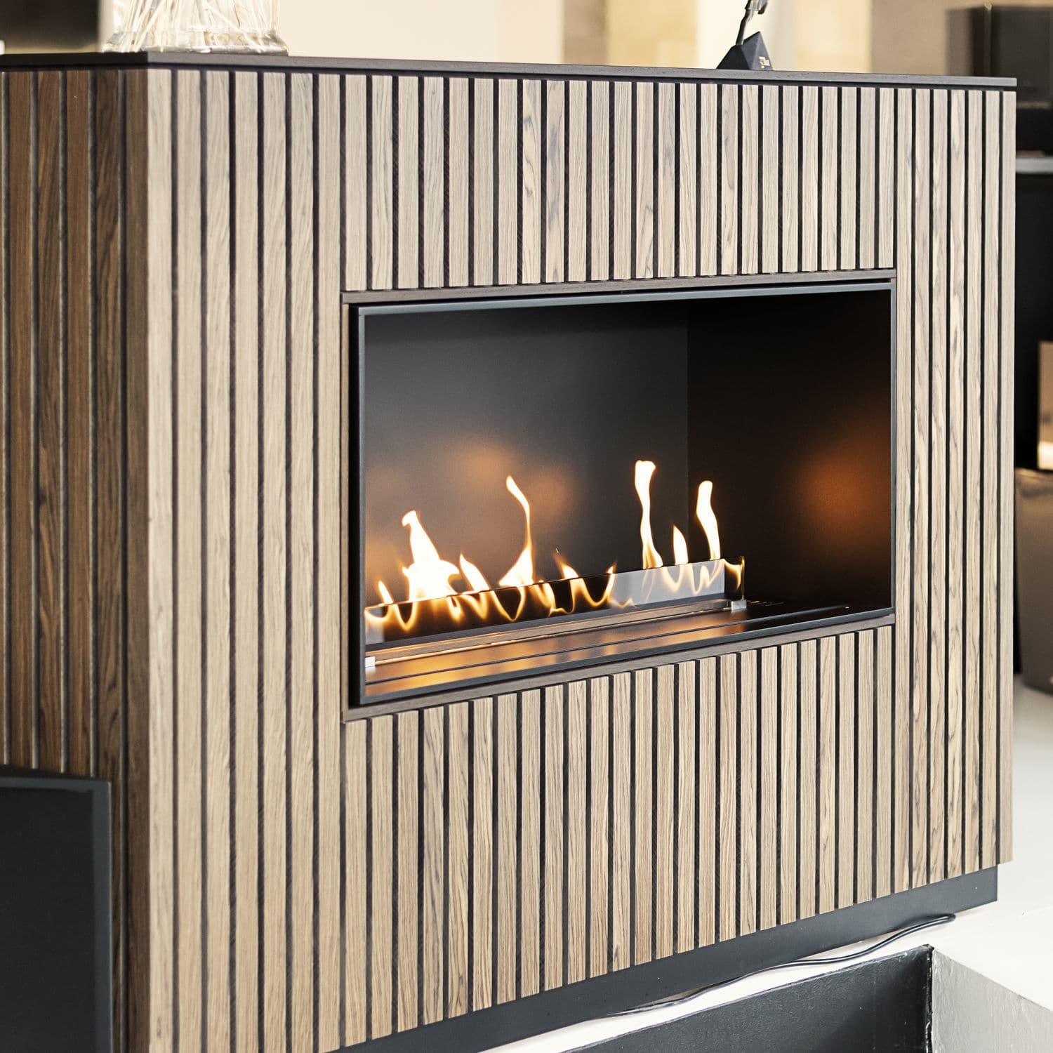 Steel bioethanol burner - PANEL WALL FRONT - Attika Feuer AG - built-in