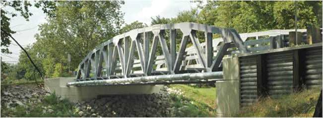 Aluminum bridge - CAMBRIDGE - Short span steel - truss / road
