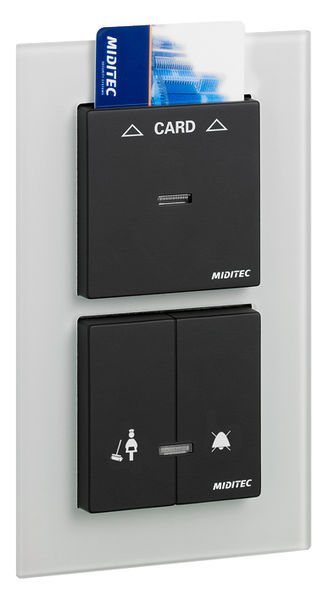 Light switch - MIDITEC - key card / recessed / double