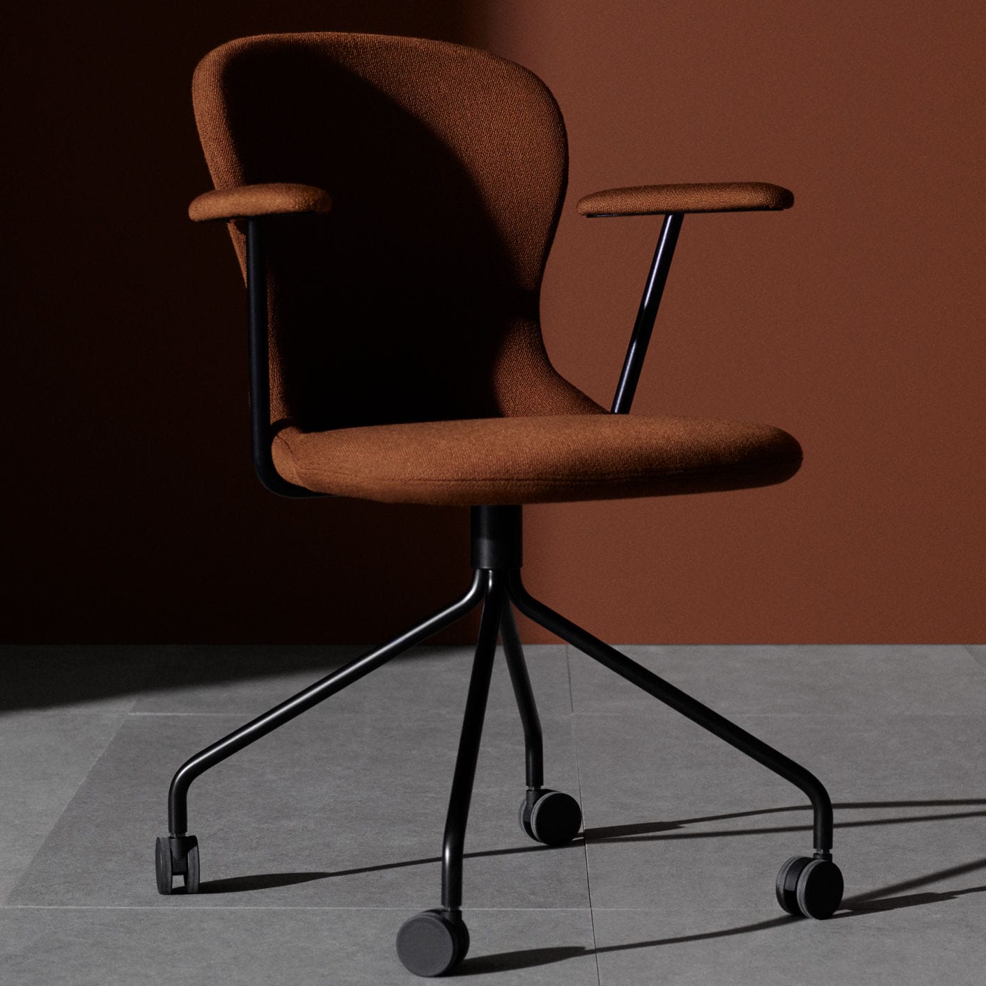 Contemporary chair - MYKO - Fogia - indoor / fabric / leather