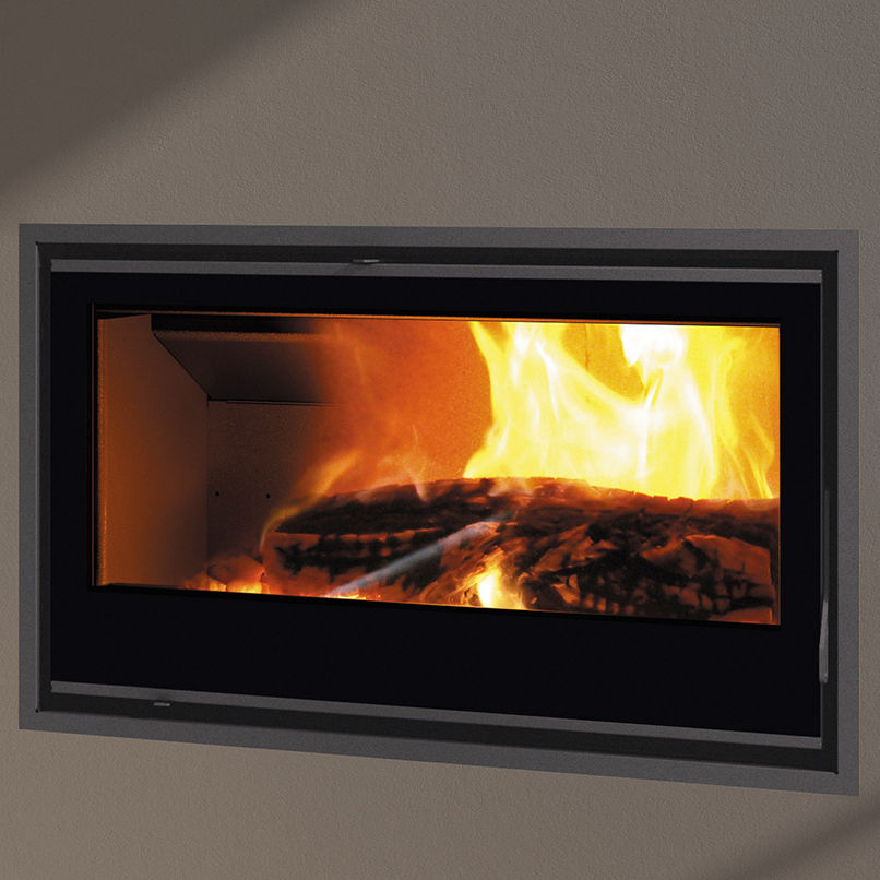 Wood-burning fireplace - T2-100 - Carbel - built-in / wall / Single-sided