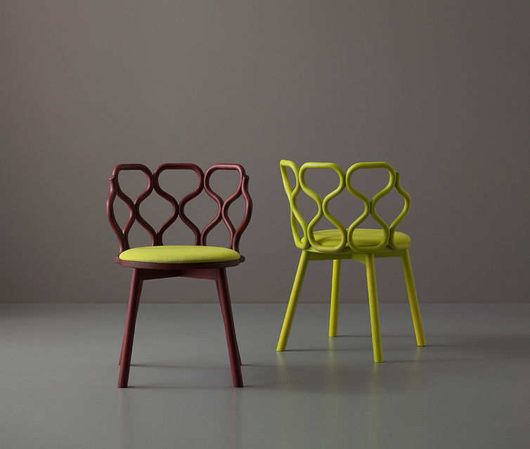 Contemporary chair - GERLA - Very Wood - ash / fabric / leather