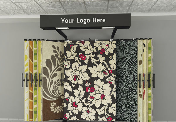 Metal carpet display rack - ROTATING BOOK - AKDENIZ Display Systems ...