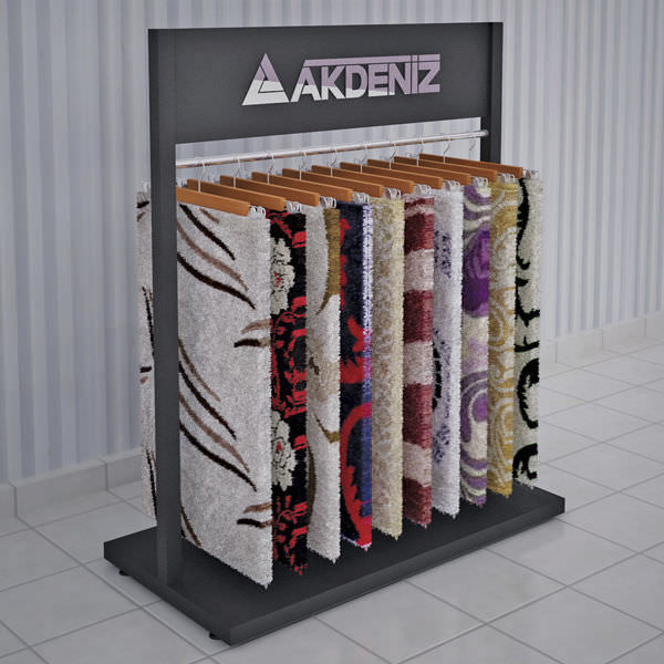 Metal carpet display rack - AK 303 - AKDENIZ Display Systems - for shop