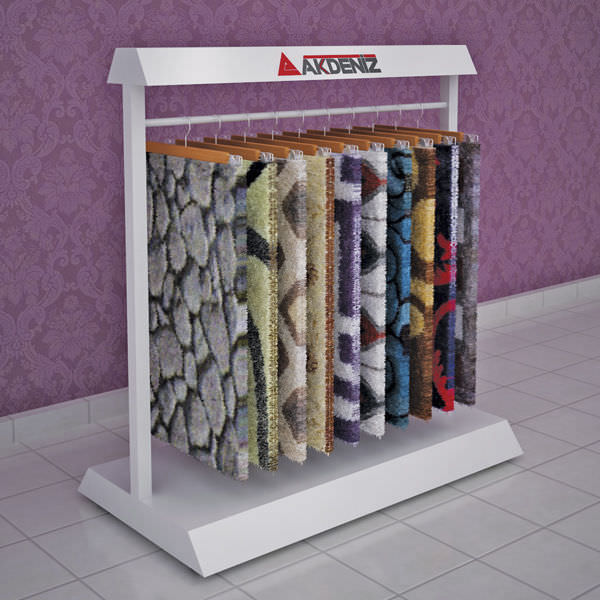 Metal carpet display rack - AK 305 - AKDENIZ Display Systems - for shop