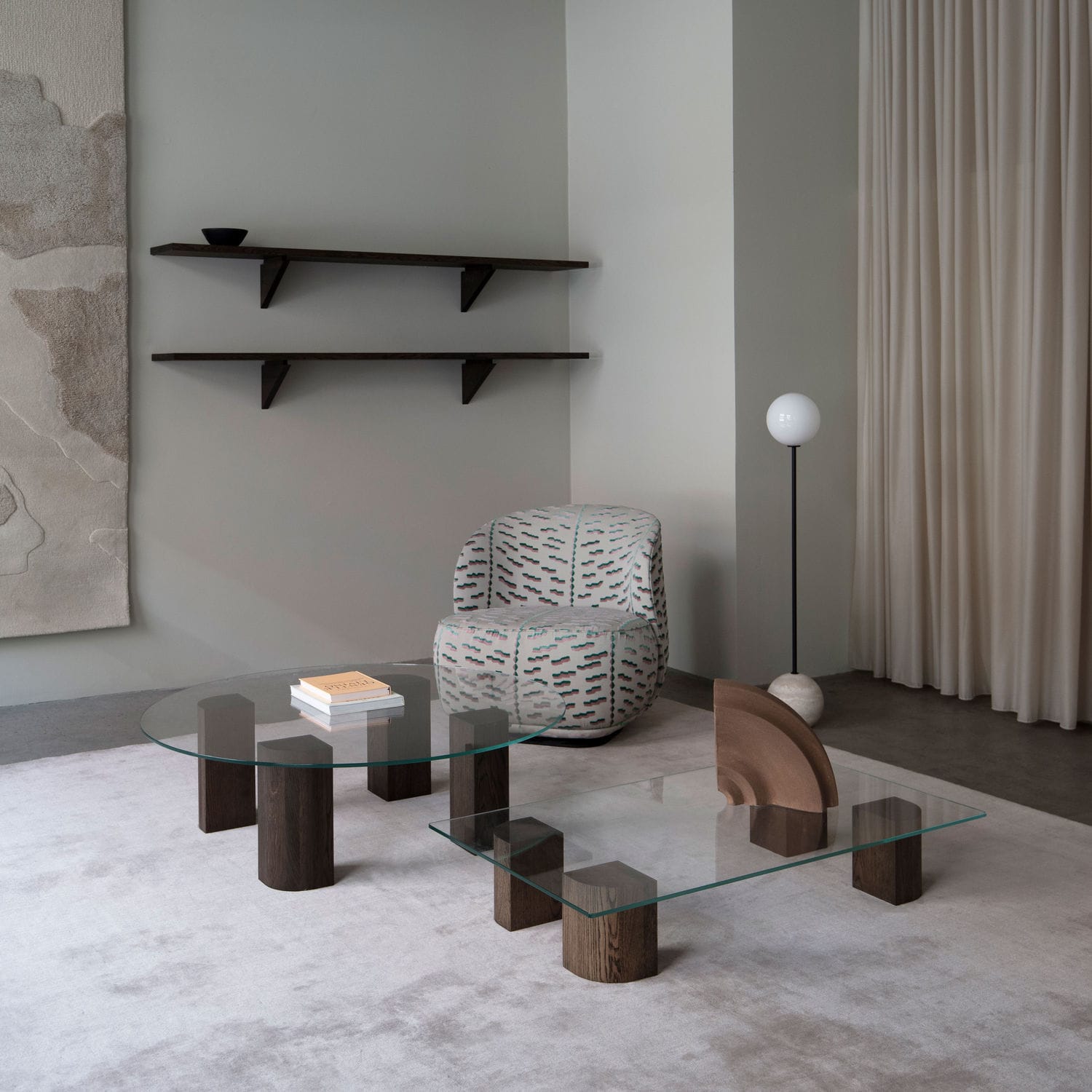 Contemporary coffee table - QUARTER LOUNGE - Friends & Founders - glass ...