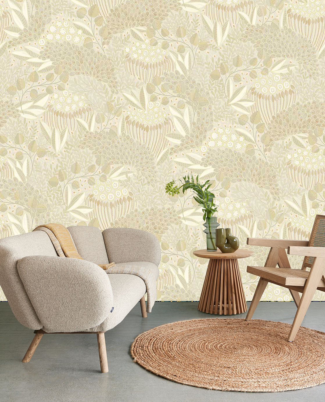 Contemporary wallpaper - SOLANGE - Eijffinger - vinyl / nature pattern / panoramic