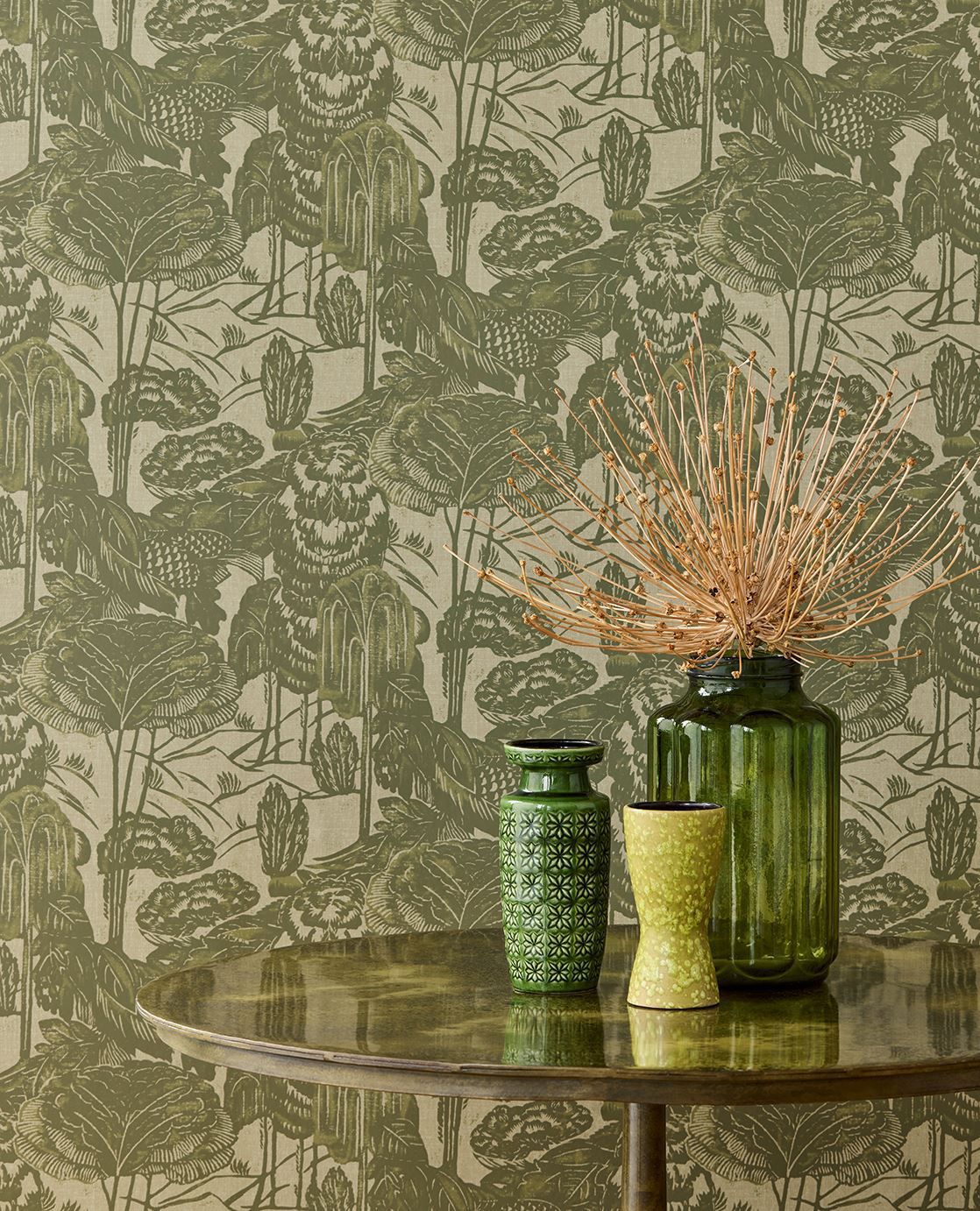 Contemporary wallpaper - GROOVY - Eijffinger - vinyl / floral / nature pattern