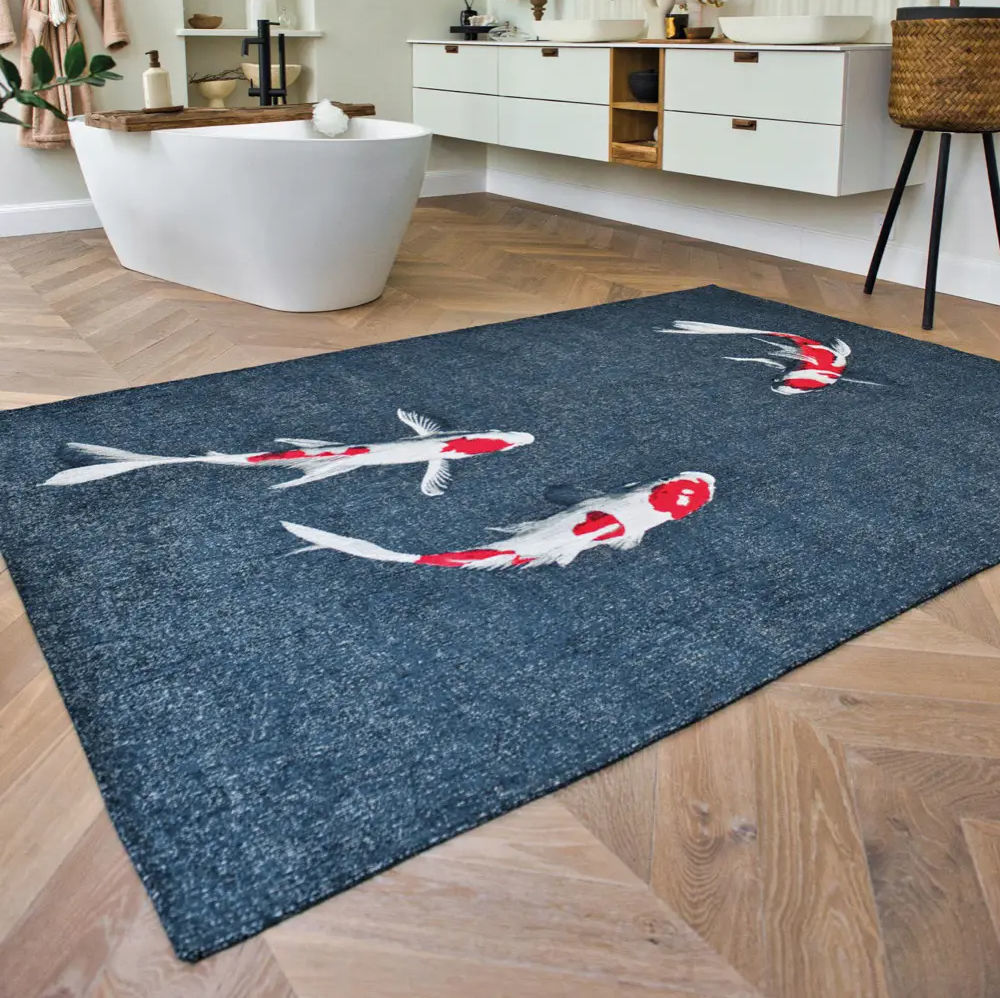 Contemporary rug - Japanese Pond - Louis De Poortere - animal motif ...