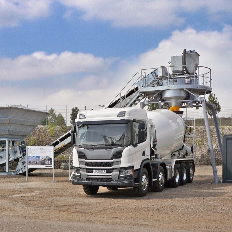 Fixed concrete mixing plant - LCM 1.0 - Liebherr - stand-alone